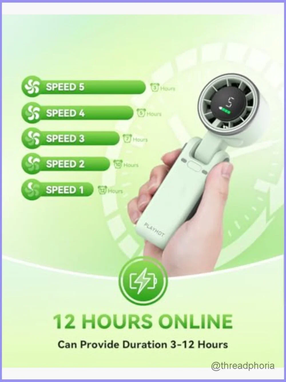 Other | Portable Handheld Turbo Fan 5speed Usbc Rechargeable Foldable ...